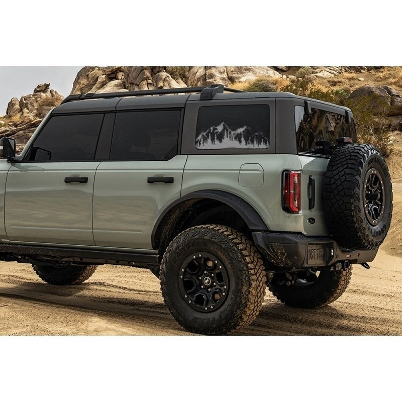 Ford Bronco 3rd Window Trees & Forest Decal Graphics - V5 by Vortex - VS807