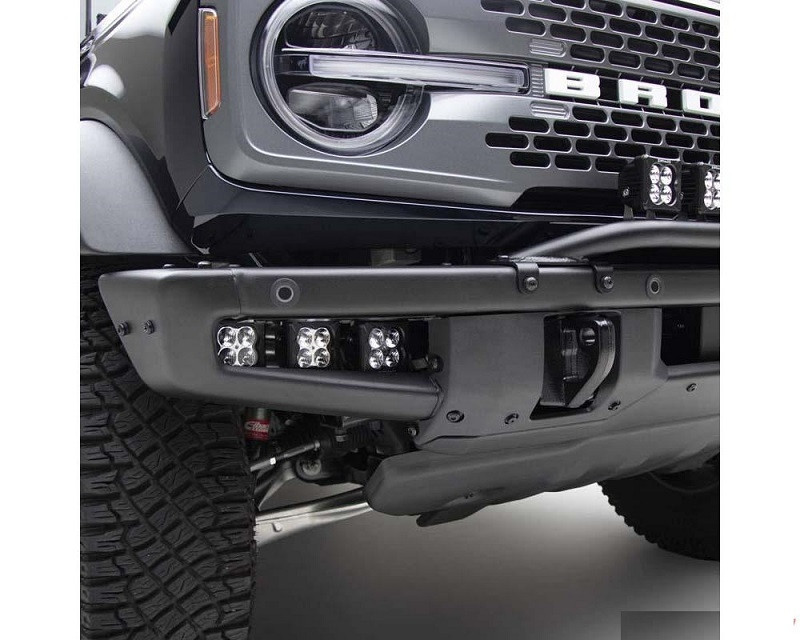 Ford Bronco Black Front Bumper OEM Fog LED Kit with 6 3" Amber LED Pod ...
