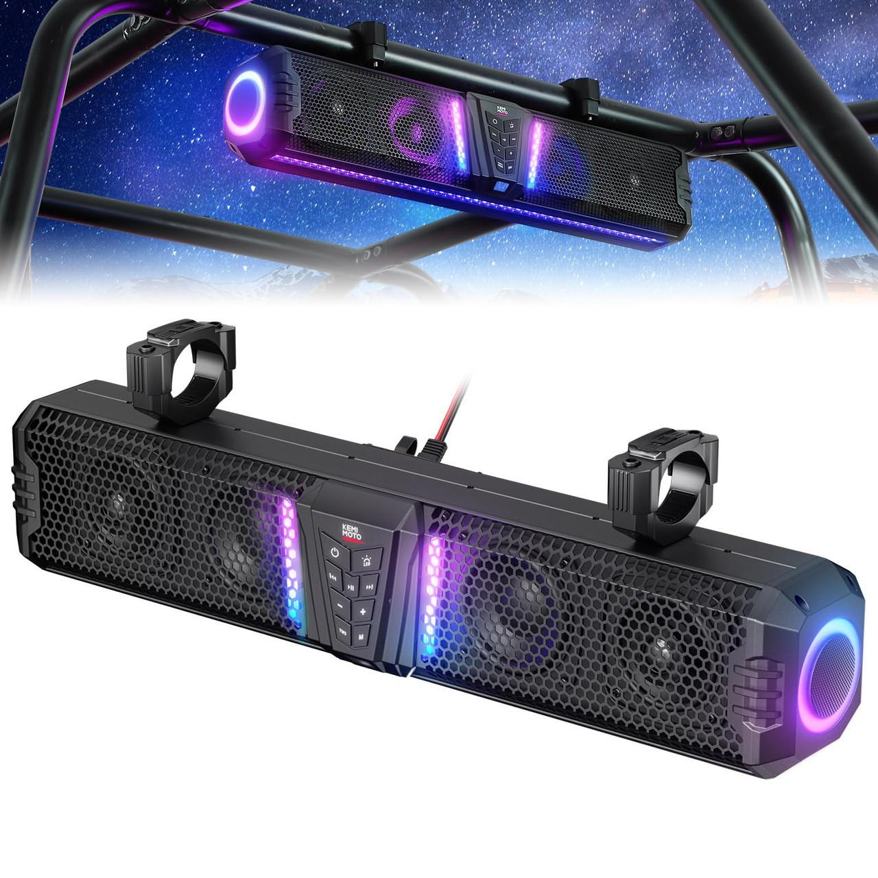 Ford Bronco Midnight 60 26" 4-Speaker UTV Bluetooth Sound Bar w/RGB ...