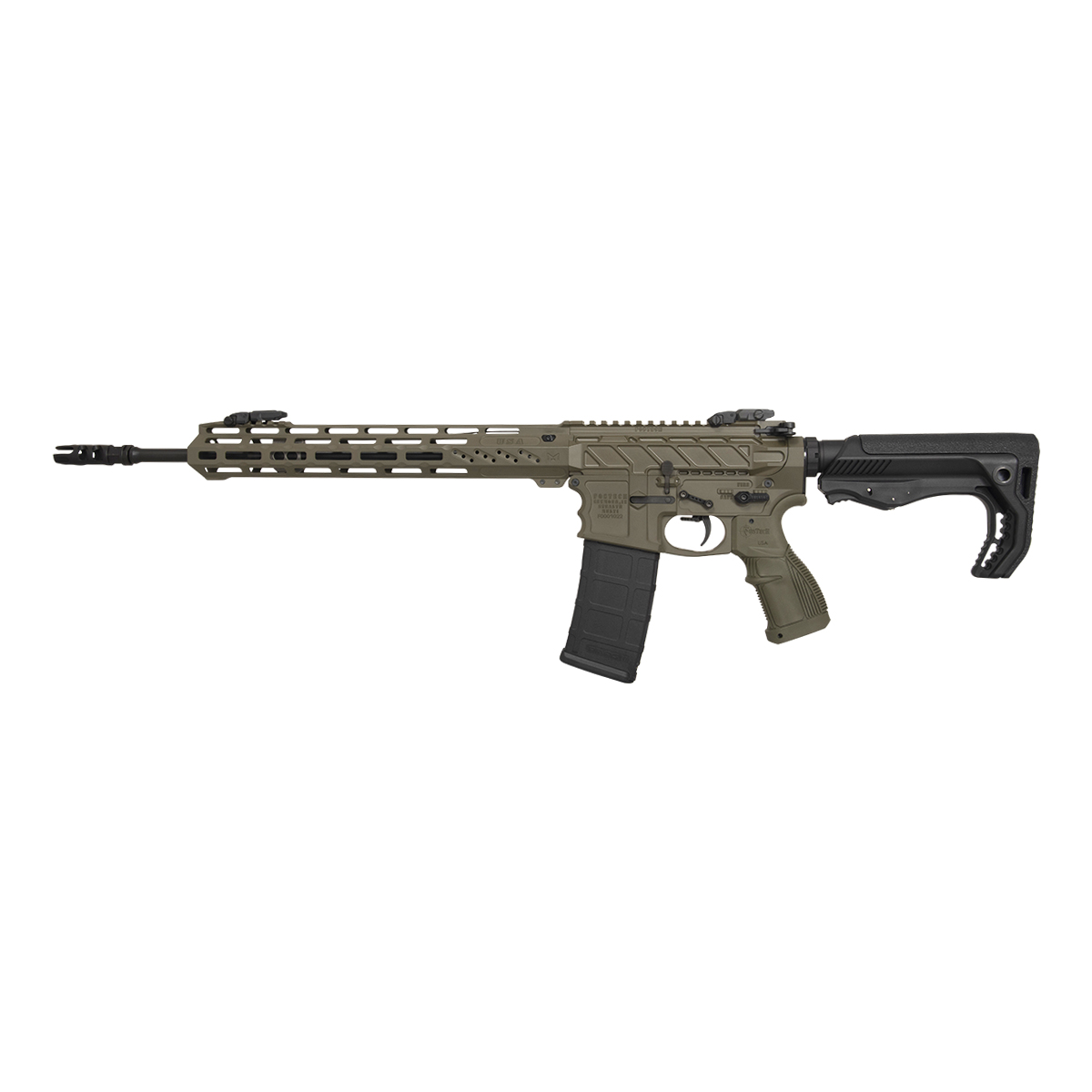 FosTech Stealth Lightning AR15 Rifle - OD Green | 5.56NATO | 16" Faxon ...