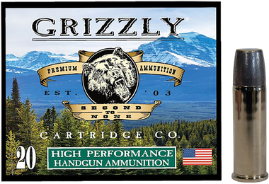 Grizzly 44 Magnum Ammo 320gr Wide Long Nose Gas Check Ammunition - 20 ...