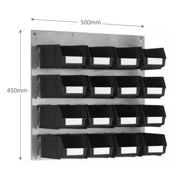 Wall Mounted Linbin Kit - A | 450mm H x 500mm W | Dreymar Industrial