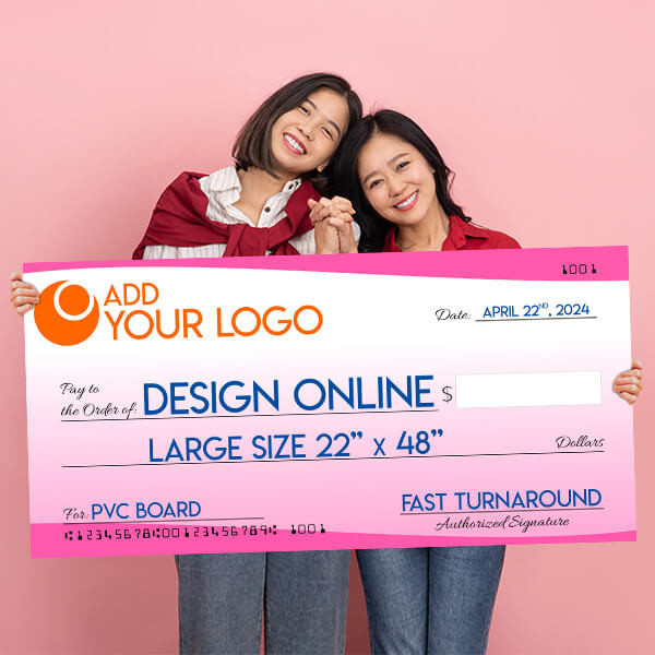 Large Checks 22"x48" Custom Printed