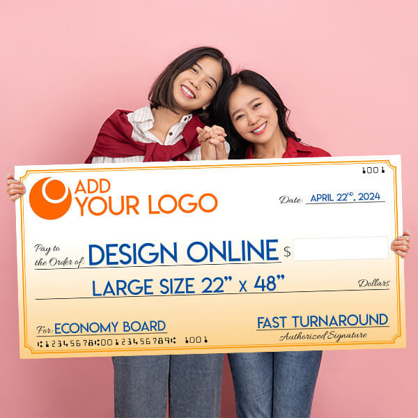 Large Checks 22"x48" Custom Printed