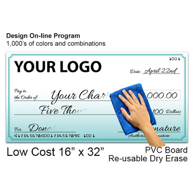 Low Cost Dry Erase Reusable PVC Big Check 16x32
