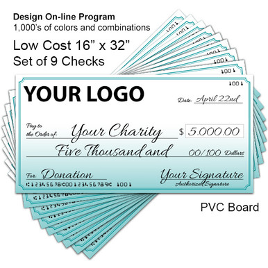 Set of 9 PVC Big Checks 16x32