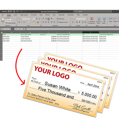 Mail Merge Check Set up