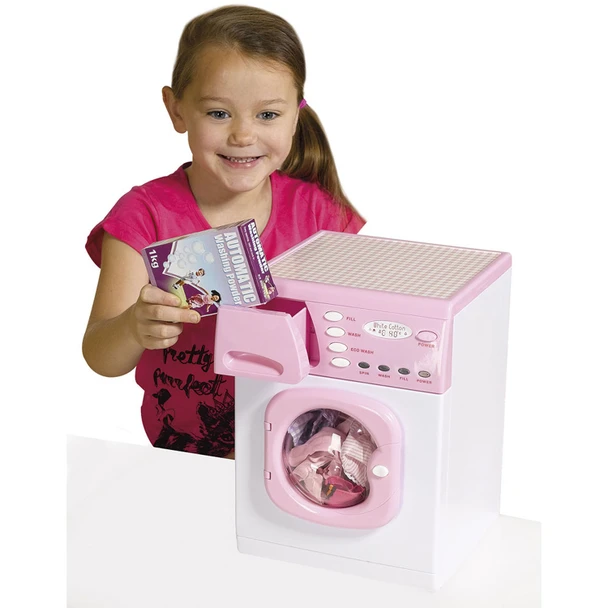 Casdon Hotpoint Toy Electronic Washing Machine Pink