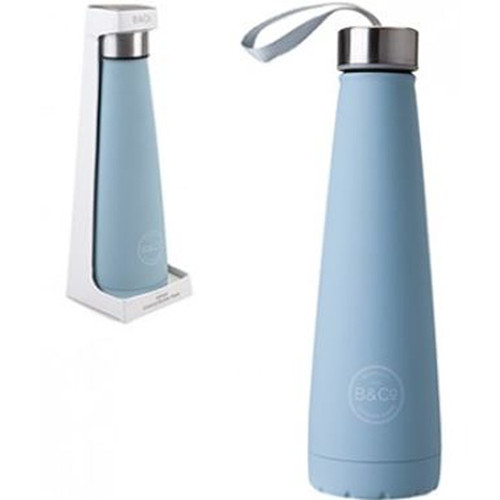 B&Co 450ml Conical Thermal Bottle Flask - Duck Egg Blue