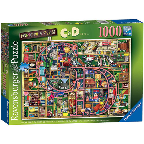 Ravensburger Colin Thompson - Awesome Alphabet C & D 1000 Piece Jigsaw ...