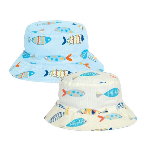 Bartleby Younger Childs Fish Print Hat (Styles Vary)