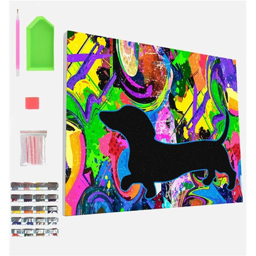 Splat Planet Sausage Dog Diamond Art