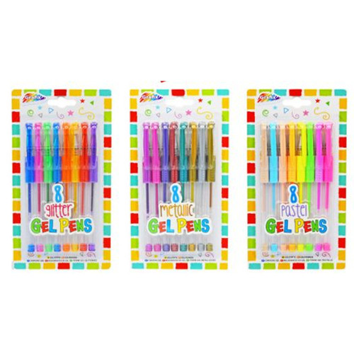 Grafix Gel Pens 8 Pack (Styles Vary)