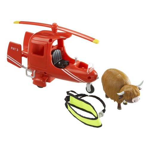 Postman Pat Deluxe SDS Helicopter with Runaway Cow