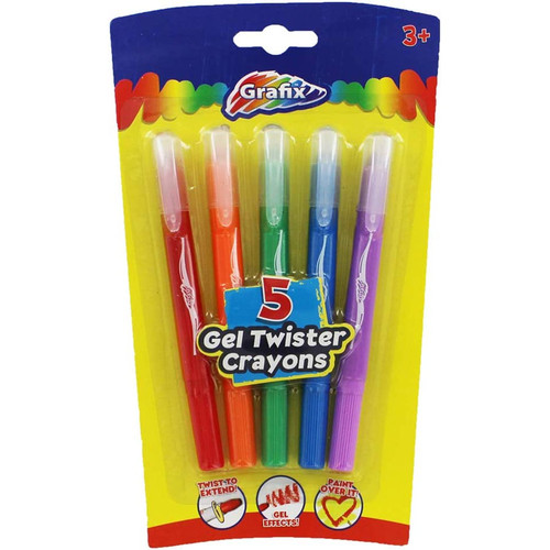 Grafix Gel Twister Crayons 5-Pack