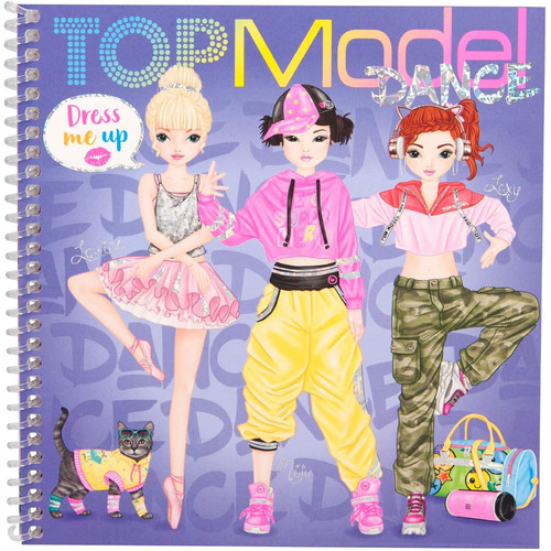 TOP Model Dance - Dress Me up Colouring Book with Stickers