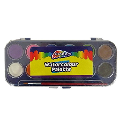 Grafix Watercolour Paint Palette With Brush