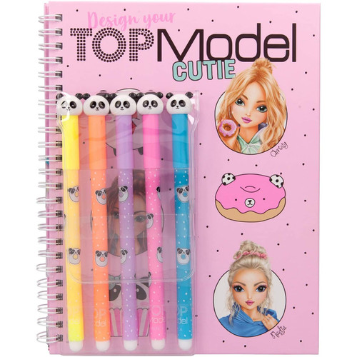 TOP Model Design Your Cutie Colouring Book with 5 Fibre-Tip Pens