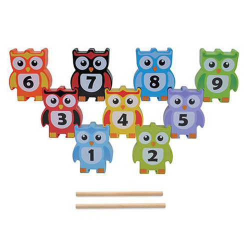 Jumini Wooden 9 Piece Stacking Owls