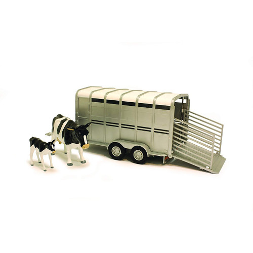 Britains Big Farm 1:16 Toy Cattle Trailer with Cows Collectable Farm Toy