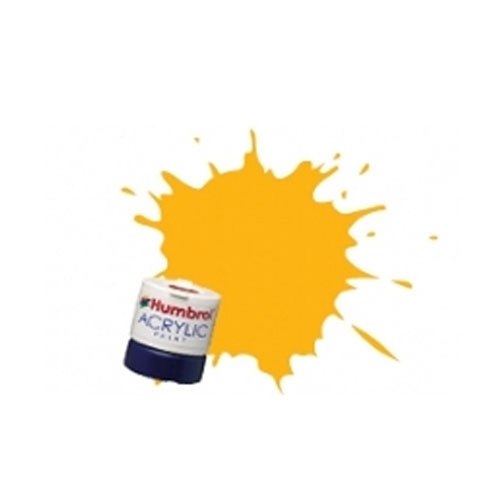 Humbrol Paint No 154 Insignia Yellow - Matt -12ml Acrylic
