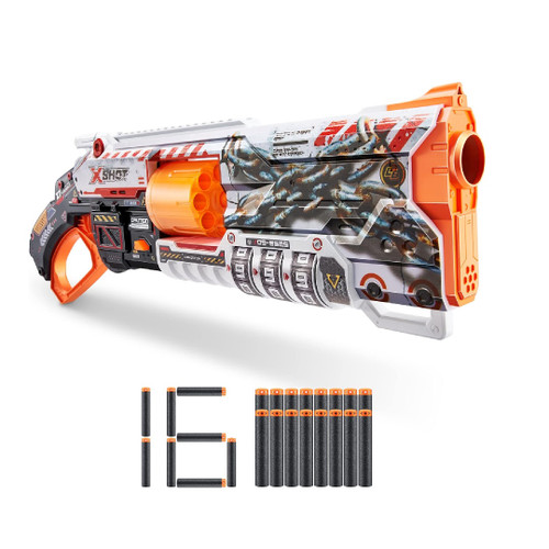 Xshot Skins Lock Blaster Gun With 16 Darts