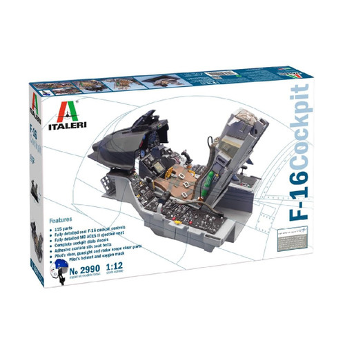 Italeri F-16 Cockpit Model Kit Number 2990