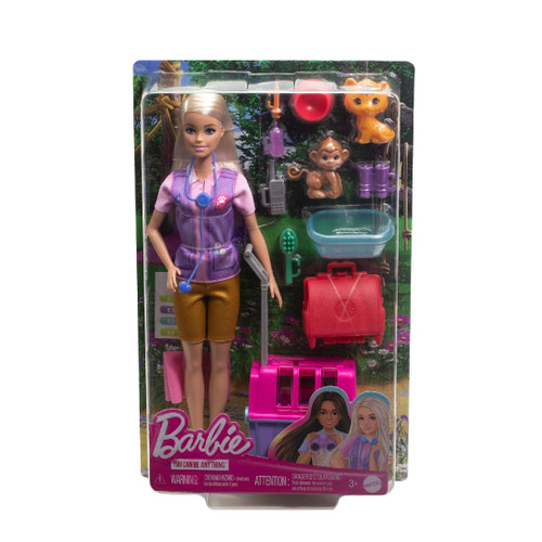 Barbie Animal Rescue Doll With Accessories Playset