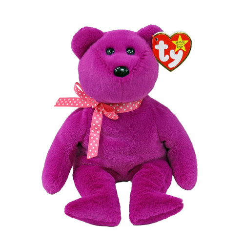 Beanie Babies Original Magenta 2 Bear Childrens Soft Plush