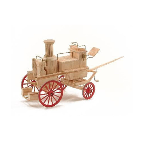 Matchmaker Matchstick Wooden Horse Drawn Fire Engine Model Kit
