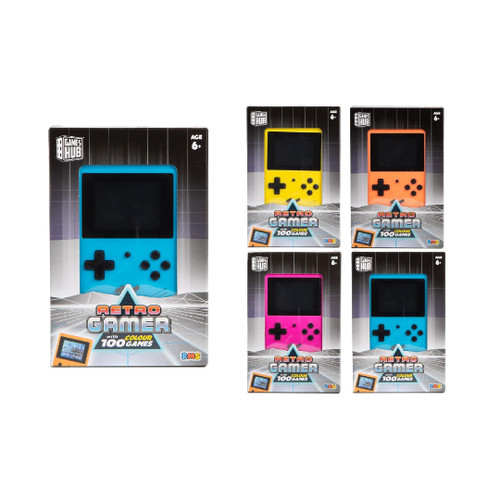 Games Hub Portable Arcade Retro Gamer With 100 Full Colour Games