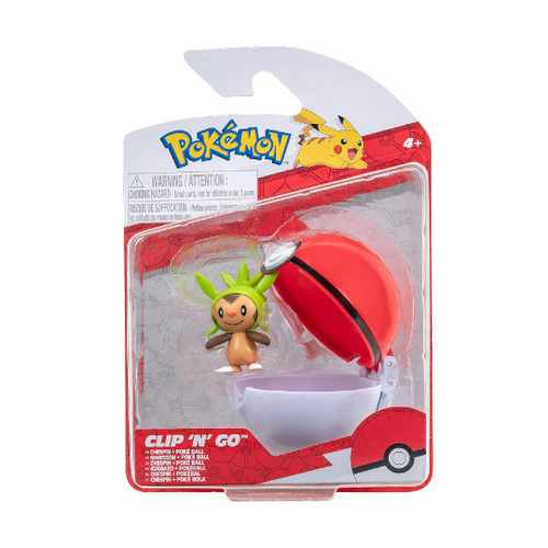 Pokemon Clip 'N' Go Chespin Battle Figure and Poke Ball Accessory