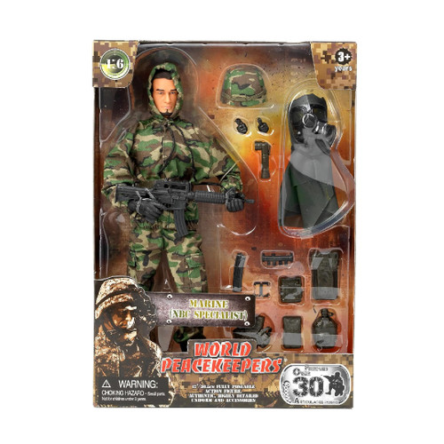World Peacekeepers 12" Marine NBC Specialist Action Figure With Accessories