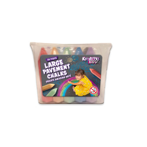 Kreative Kids Large Pavement Chalk 20 Pack Creative Set