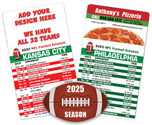 NFL Sports Magnets - 2025 Football Team Schedules