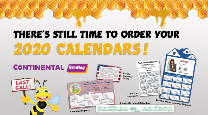 Last call for 2020 promotional calendars - Continental BizMag