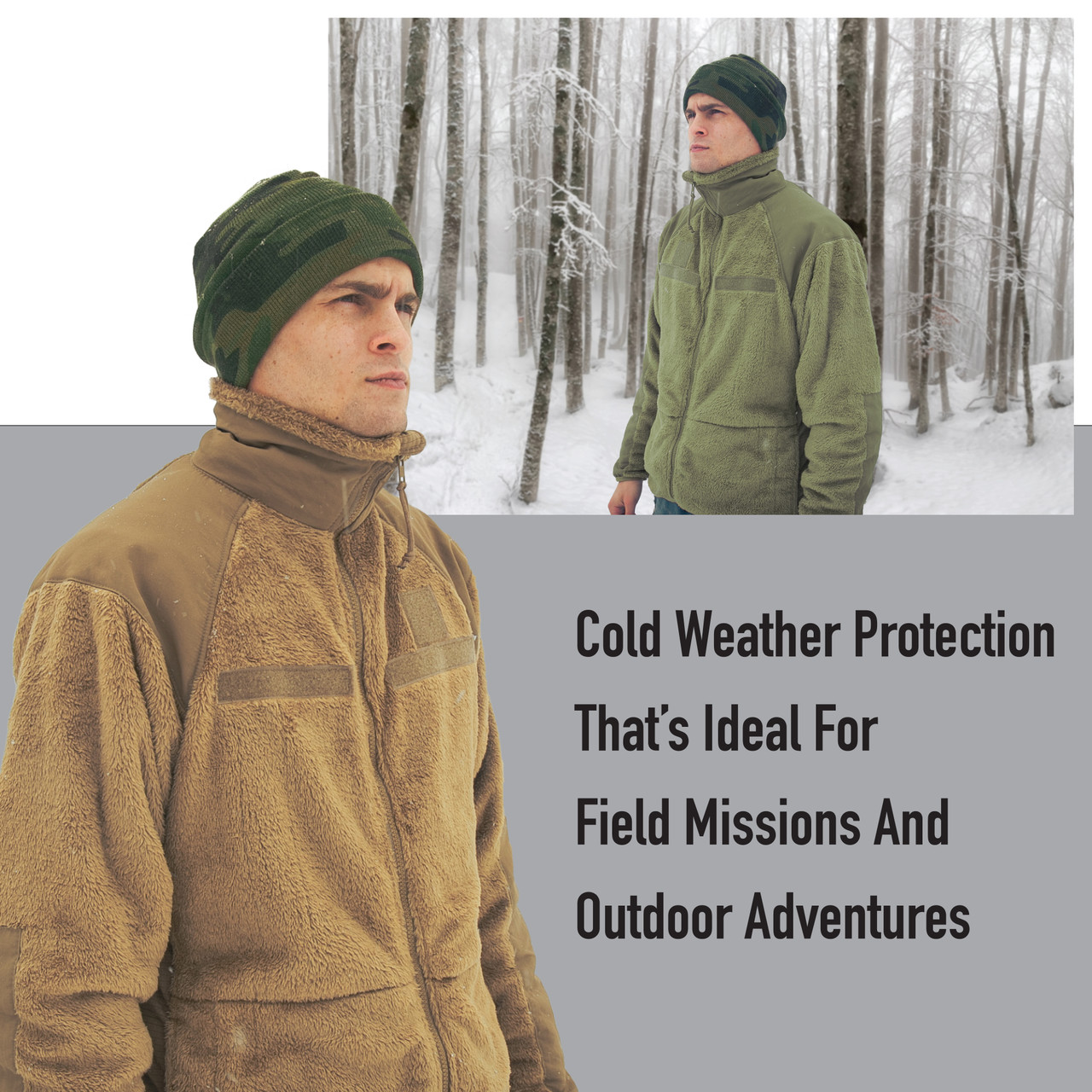 AR Tan Rothco Generation III Level 3 ECWCS Fleece Jacket