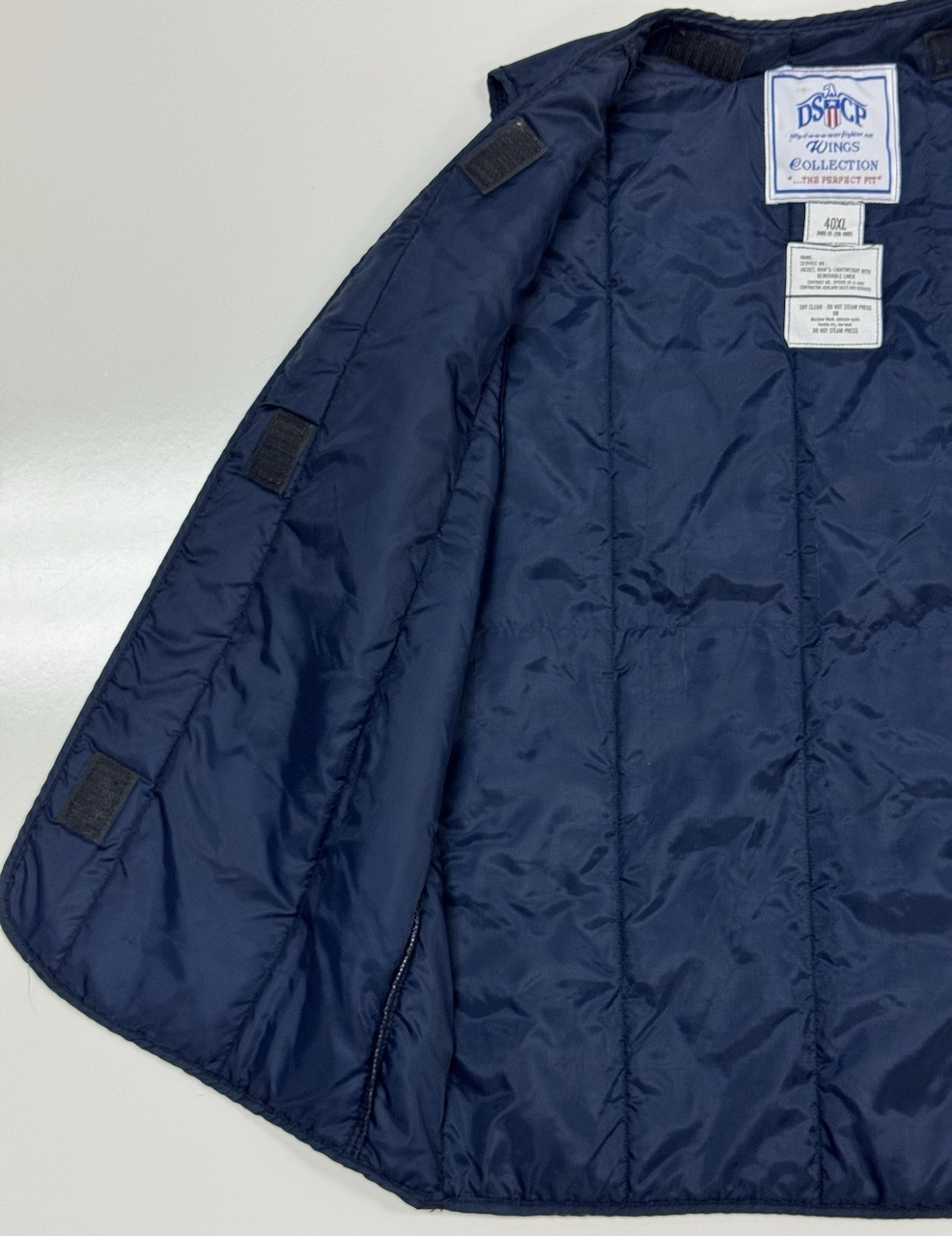 USGI Men's Navy Removable Quilted Replacement Vest Liner Size 40XL USED