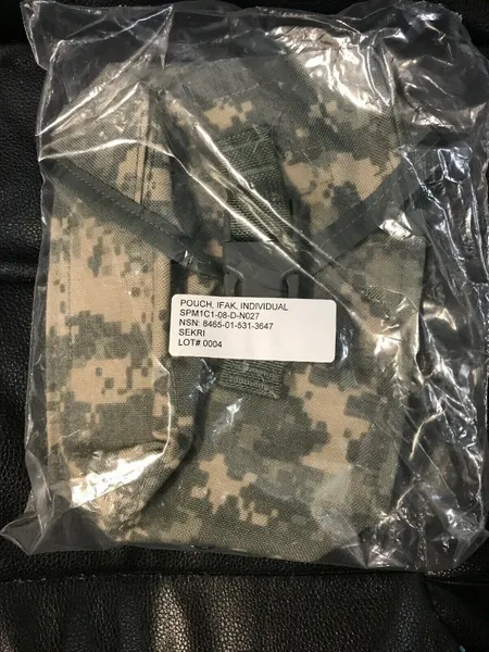 USGI ACU Individual First Aid Kit (IFAK) Pouch; 8465015313647