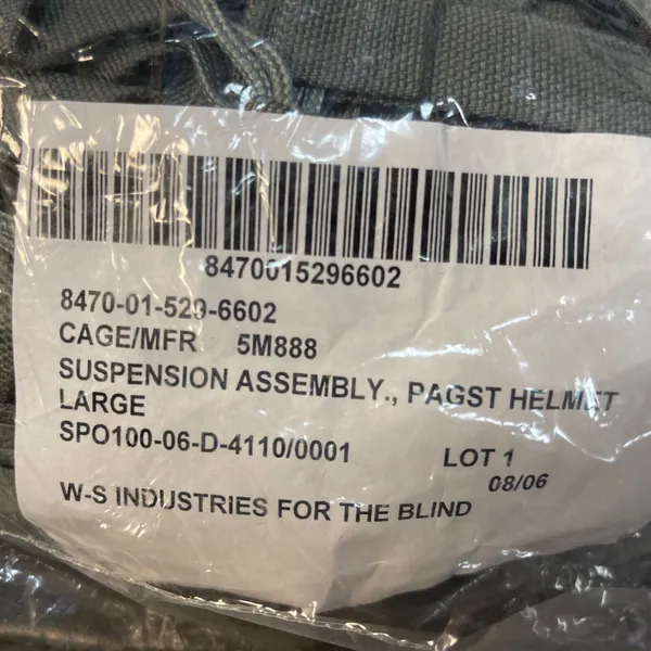 Lot of 10 - US Military PASGT HELMET SUSPENSION ASSEMBLY Large 84
