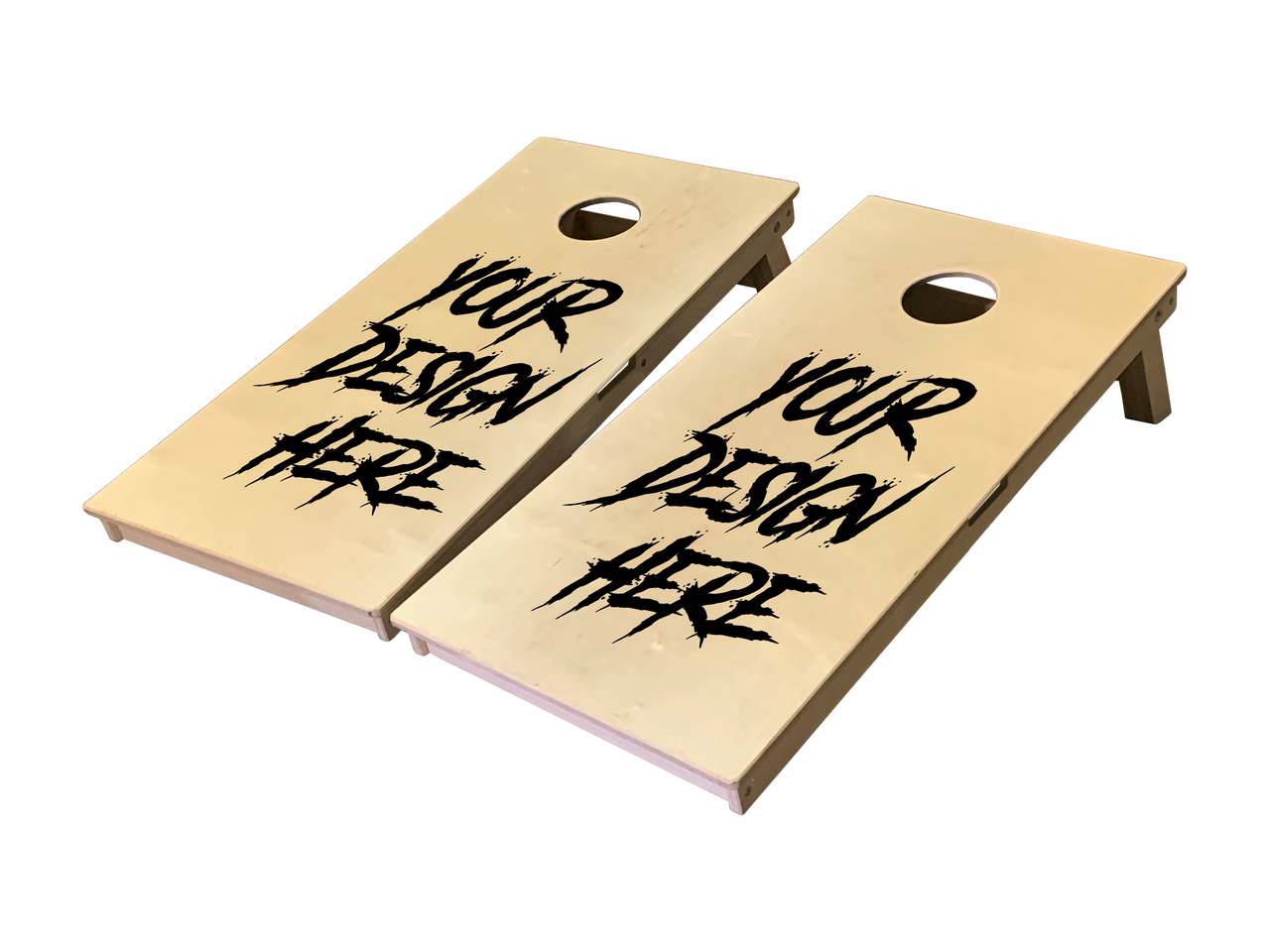 Titan Natural Splatter Pro Cornhole Boards