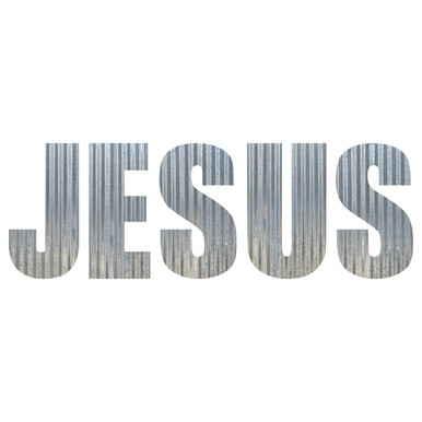 JESUS Metal Letters Corrugated