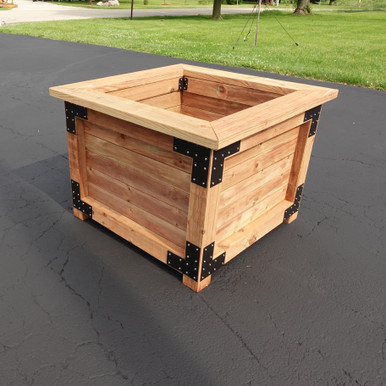 Garden Planter Box Timber Frame Style With Metal Gussets - Large