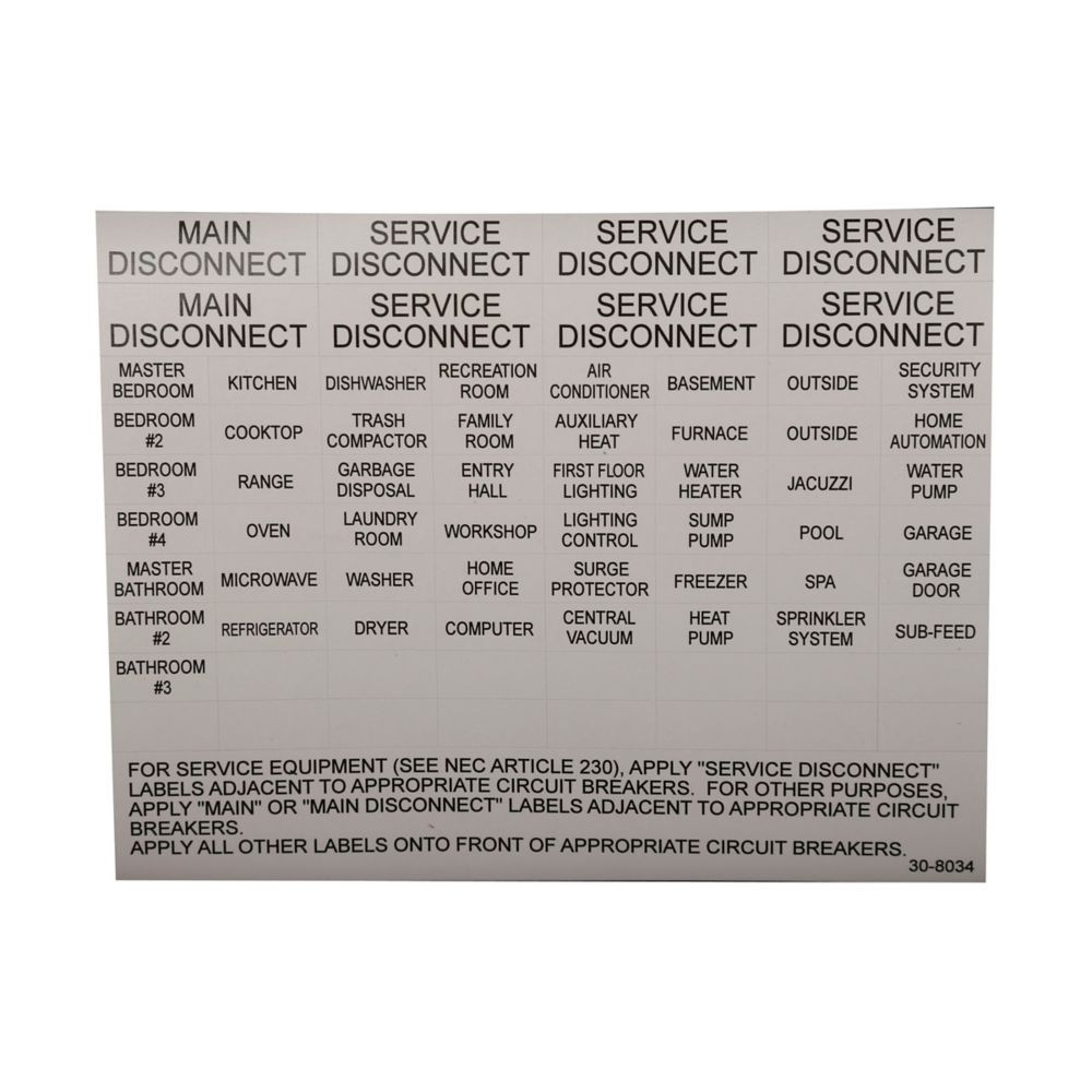 CHBL - Eaton Circuit Identification Label Kit