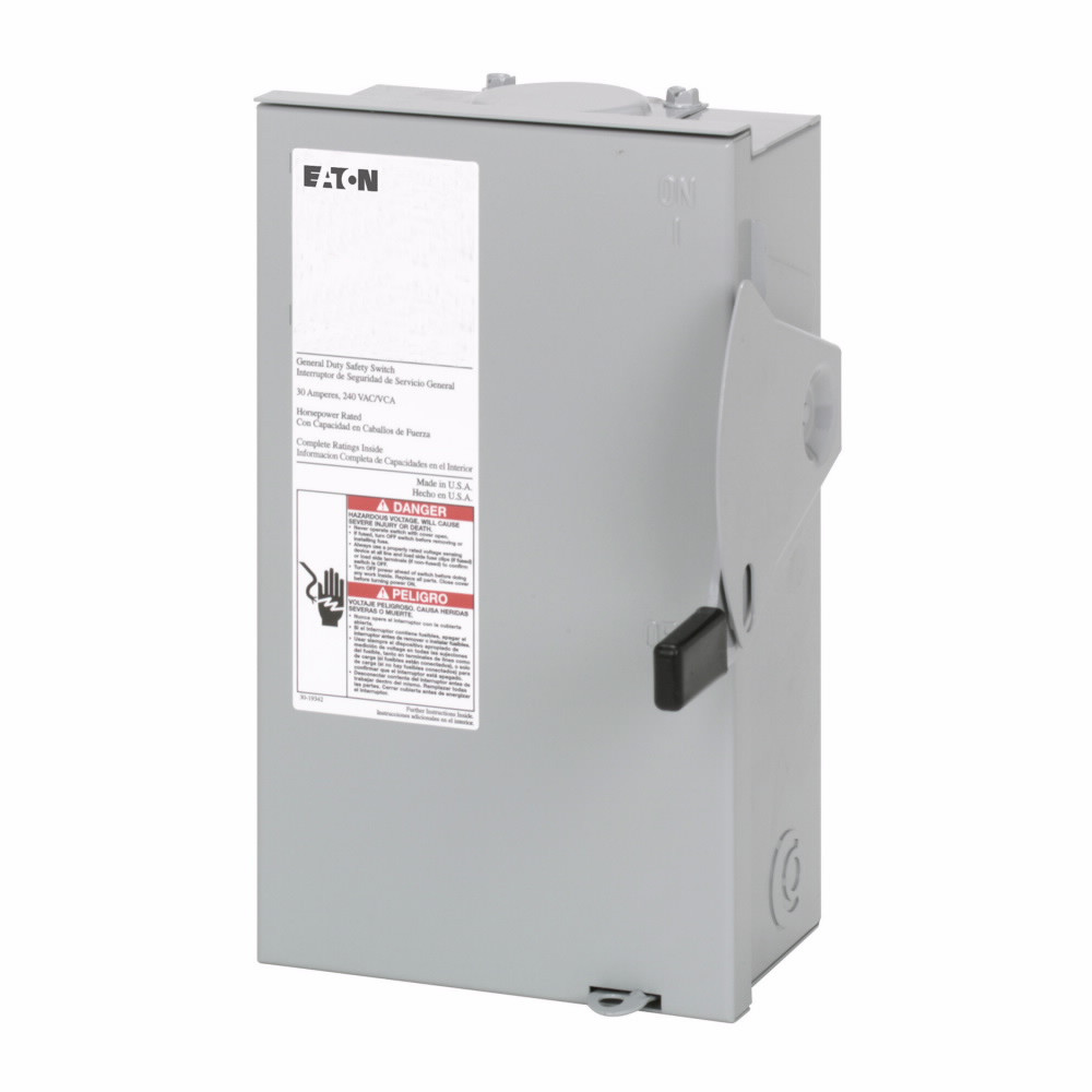 DG222NRB-PM - Eaton - 60A/2P GD Fusible Safety Switch w/ Neut 240V Nema 3R