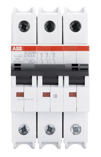 SU203ML-C6 - ABB - Miniature Circuit Breaker (10kA, 6A, 3P)