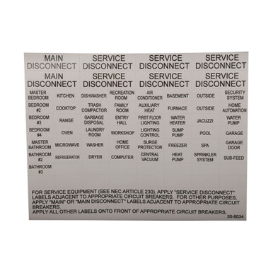CHBL - Eaton Circuit Identification Label Kit