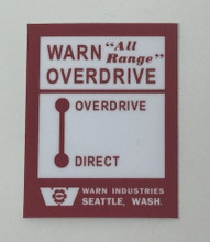Warn Overdrive decal - Partsdude4x4