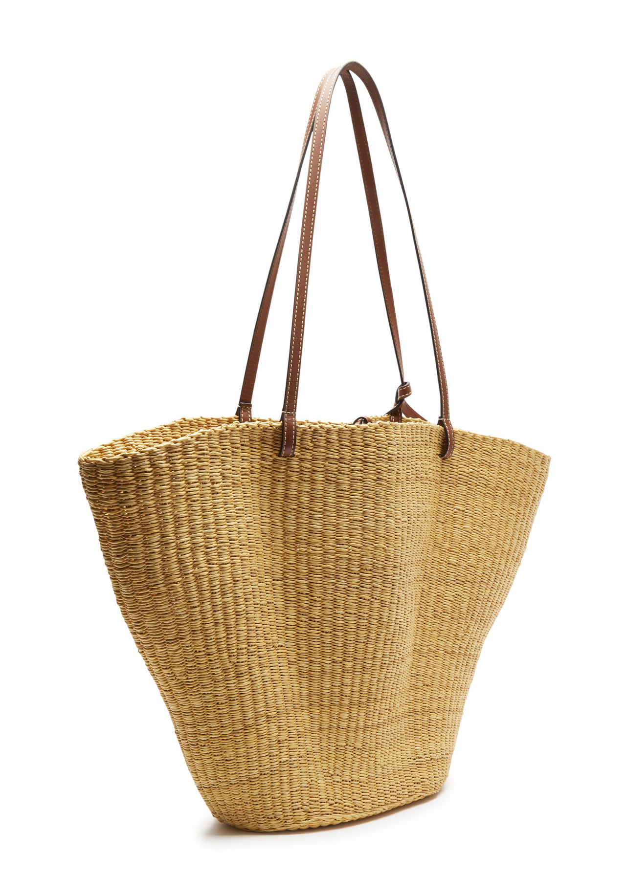 LOEWE Shell woven raffia basket bag | Harvey Nichols