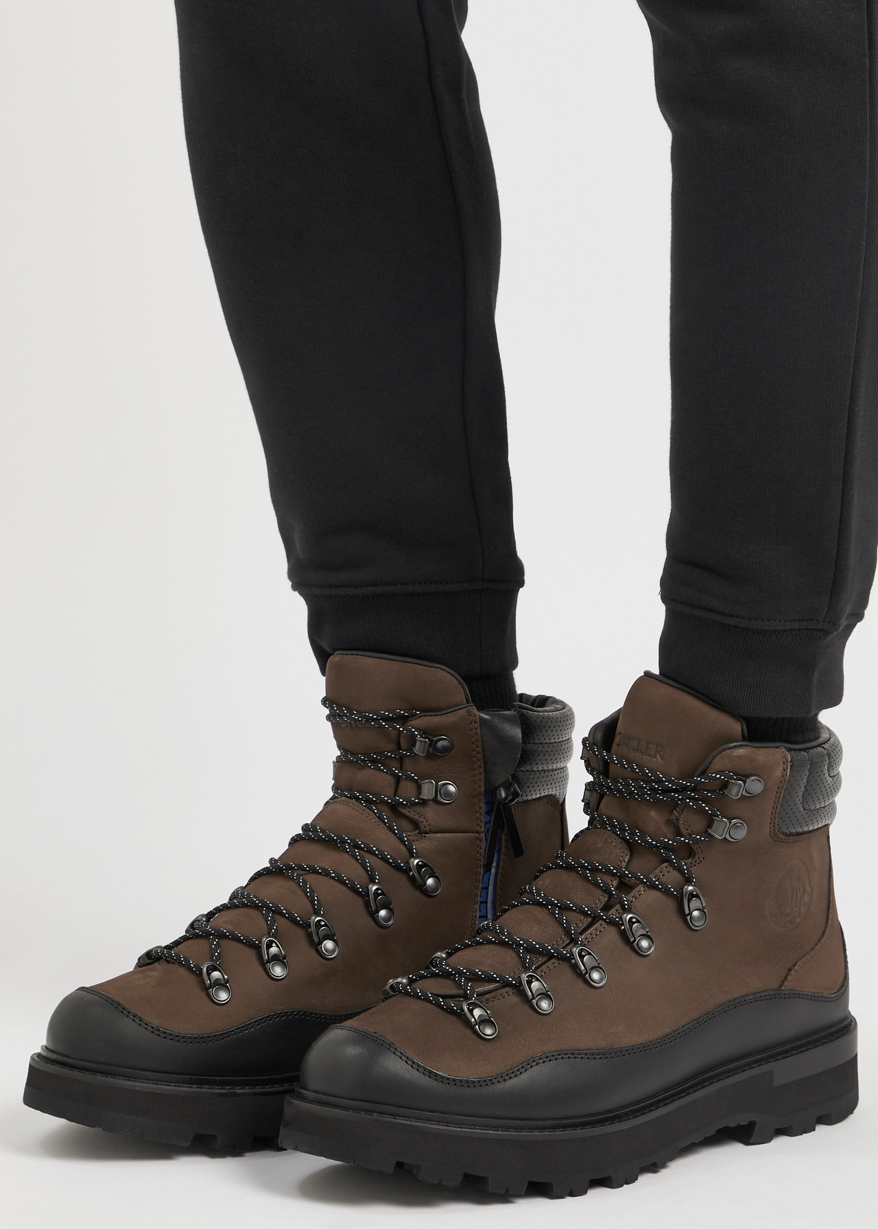 MONCLER Peka Trek panelled nubuck hiking boots | Harvey Nichols
